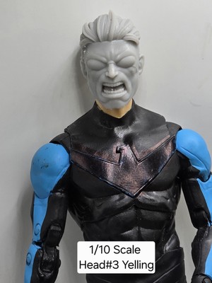 3d Printed INVINCIBLE HEAD#3 1:10 7" SELECT DC MULTIVERSE SCALE | eBay