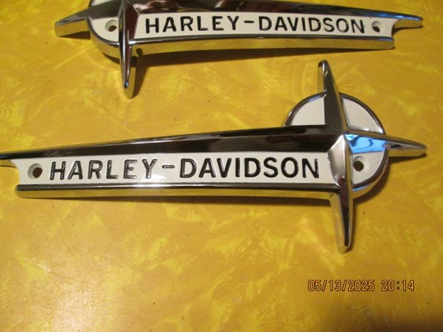 Harley Panhead Flathead FLH G 1961 1962 Gas Tank Emblems | eBay
