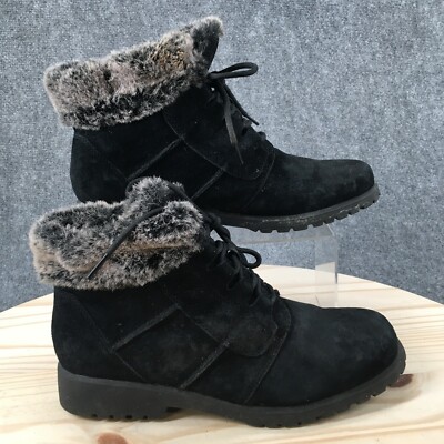 Cobbie Cuddlers Boots Womens 9.5 Ankle Booties 27910 Black Suede Faux ...