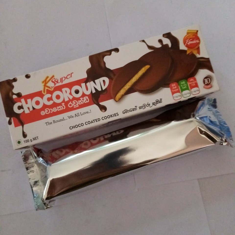 Kandos Choco Round Chocolate Coated Cookie Halloween Deco Cake Dessert ...