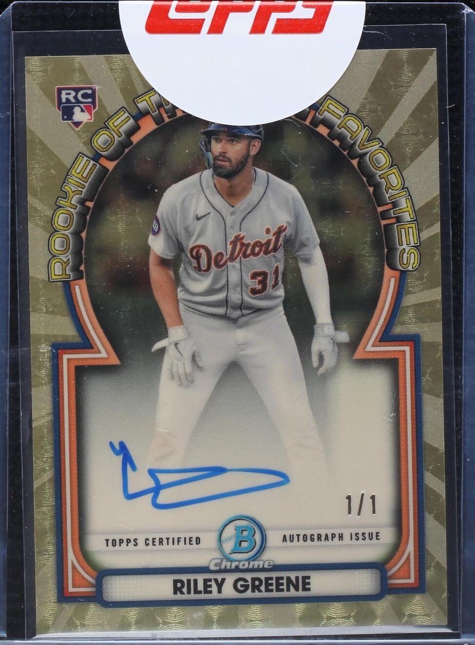 2023 Bowman - Rookie of the Year Favorites Autographs Riley Greene #ROY ...