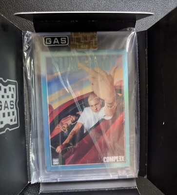 EMINEM GAS TRADING CARDS X COMPLEX SLIM SHADY 2024 G.A.S. SKY BLUE FOIL ...