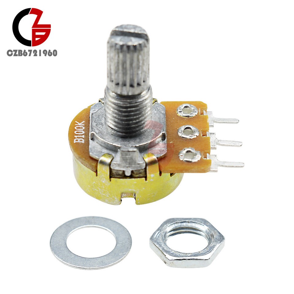 5PCS WH148 B100K 3Pin Potentiometer 100K Ohms Type B Taper Linear ...