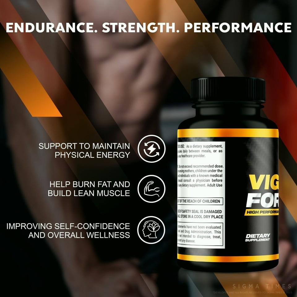 (3 Pack) Vigor Force Male Supplement, Vigor Pills to Boost Vitality ...