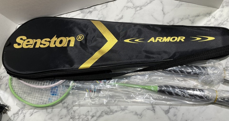 SENSTON 2 Player Badminton Racquets Set Double Rackets Carbon Shaft ...