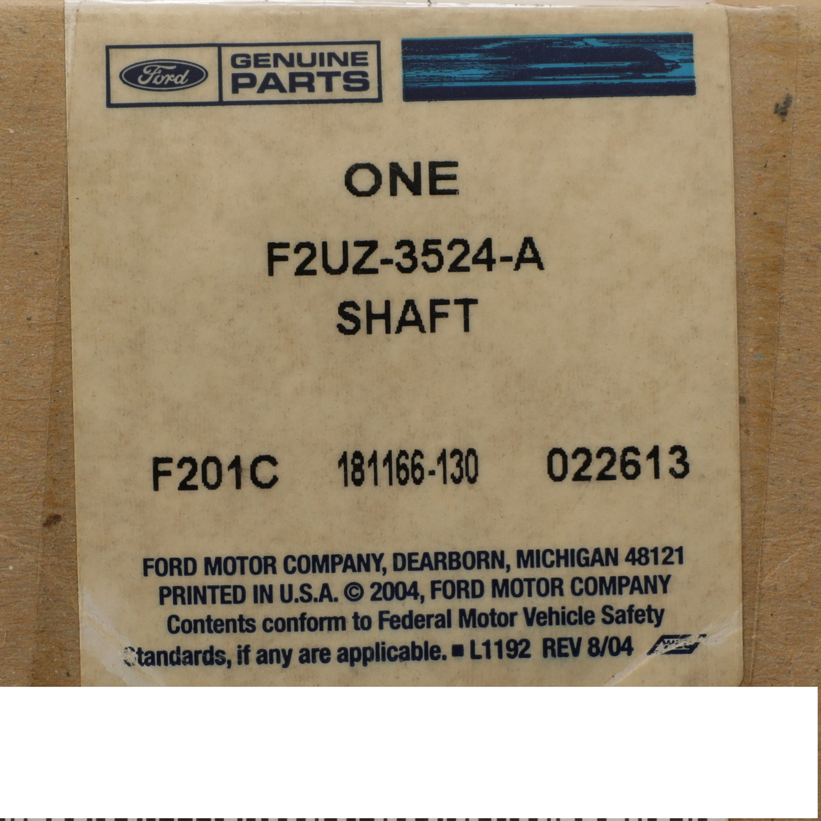 NEW OEM Ford 1992-2005 E-150 E-250 E-350 Upper Steering Column Shaft ...