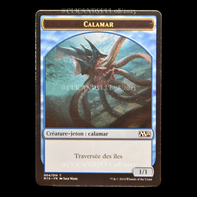 carte MTG T4 Squid Token (Blue 1/1) M15 - Magic 2015 FR | eBay
