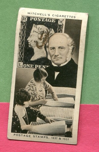 1937 STEPHEN MITCHELL WONERFUL CENTURY TOBACCO CARD #48 POSTAGE STAMPS ...