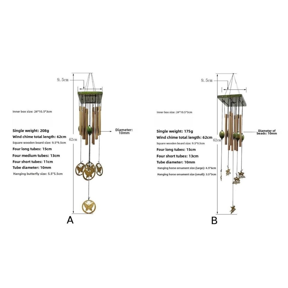 Large Metal Wind Chime with Tubular Bells for Classic Style Garden ...