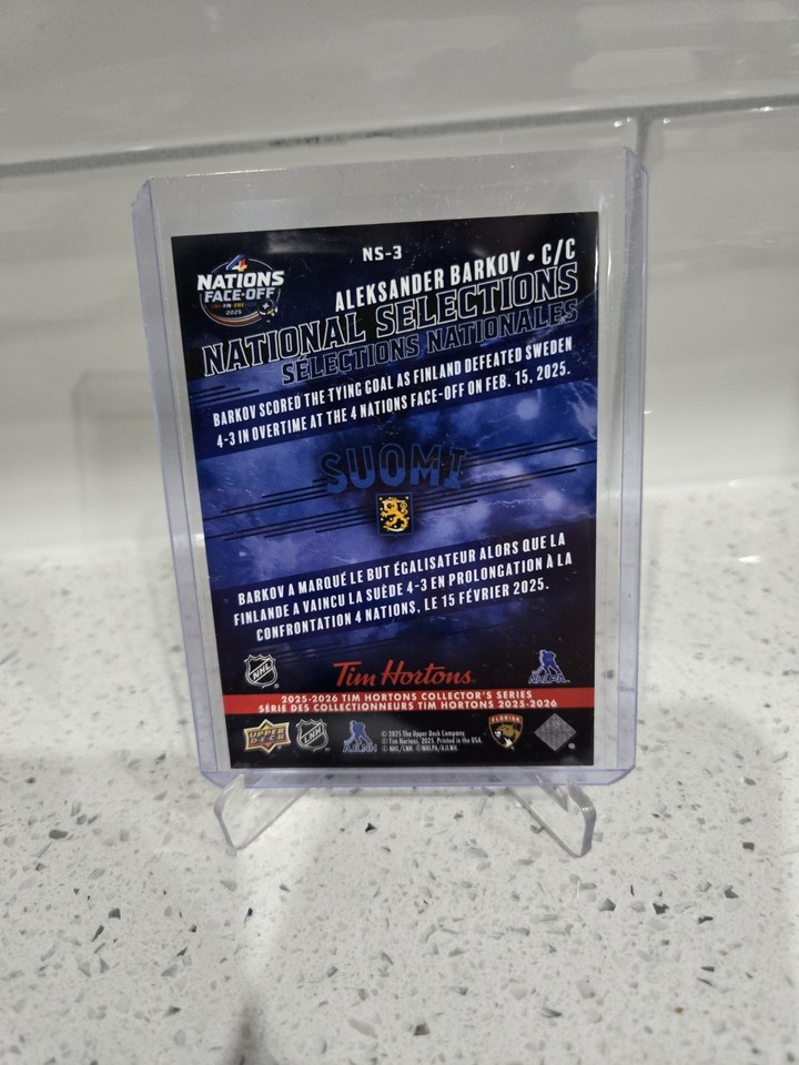 2025-26 UPPER DECK TIM HORTONS NATIONAL SELECTIONS BARKOV NS-3 FLORIDA ...