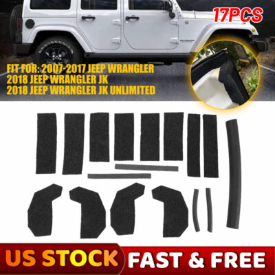 2007-2018 Jeep Wrangler JK AUXITO Hard Top Leak Repair Seal Kit | 17 ...