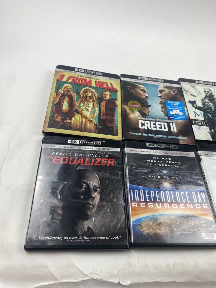 4K Blu-Ray Ultra HD Movie Collection Lot of 10 Mixed Movies | eBay
