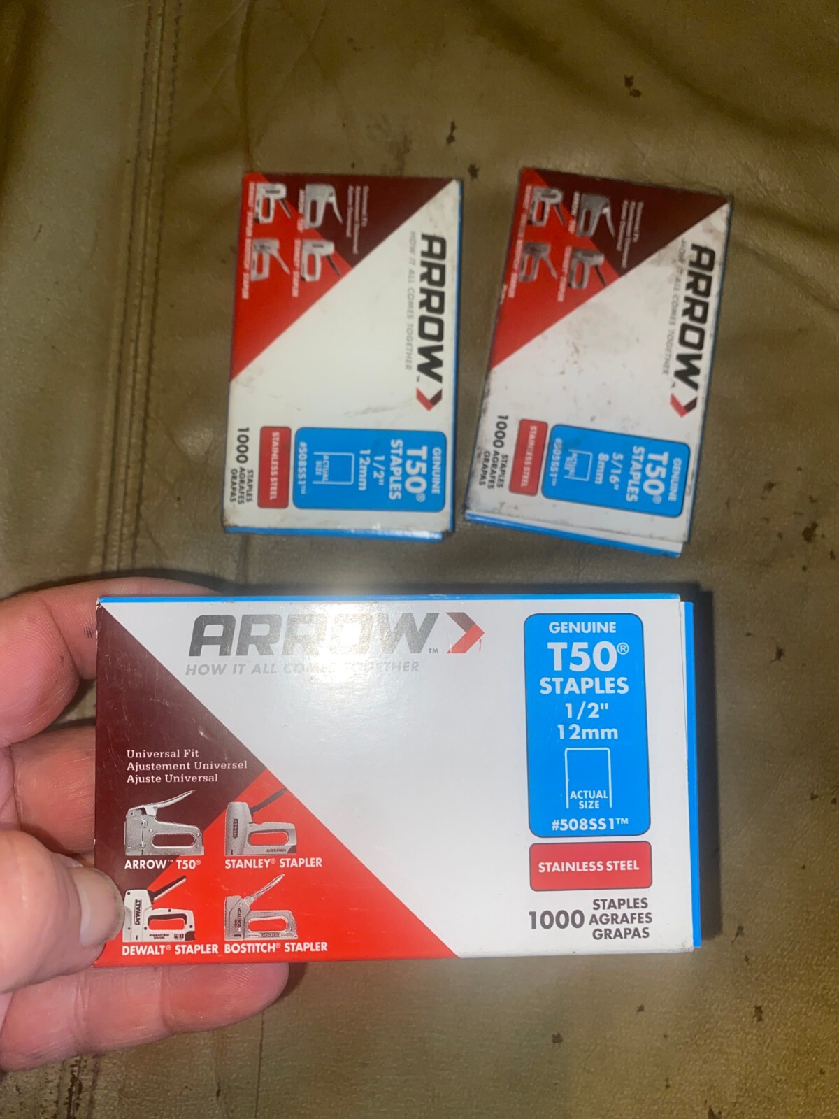 3 Packages of Arrow T50 1/2" Staples. 1000 per Package | eBay