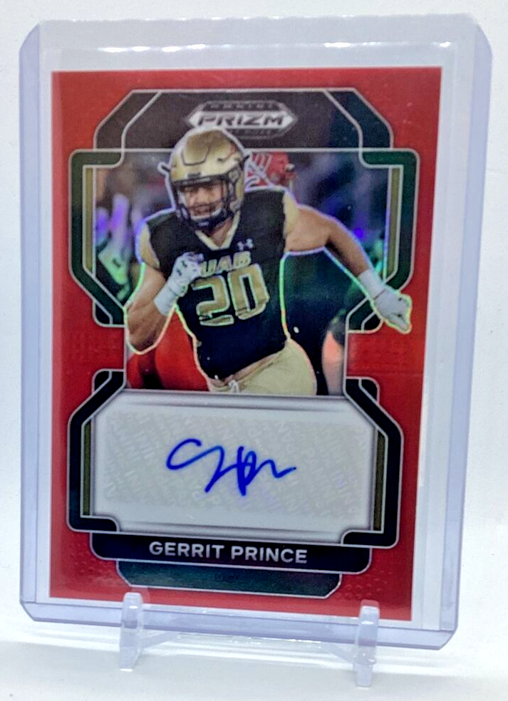 2023 Panini Prizm Draft Picks Gerrit Prince Auto Red /199 | eBay