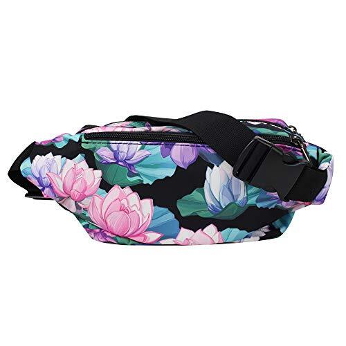 Waist Pack Bag with Rain Cover, Waterproof Fanny Pack for Black Base ...