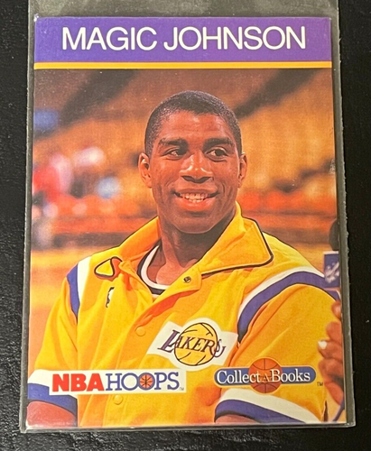 MAGIC JOHNSON 1990 NBA HOOPS COLLECT A BOOK MINI BOOKLET LAKERS HOF | eBay