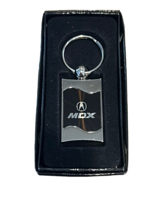ACURA MDX Rectangular Black & Silver Wave Key Fob Metal Keychains | eBay