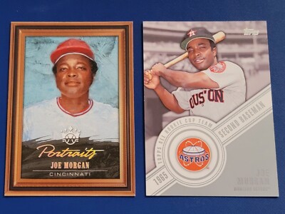 JOE MORGAN Baseball Card Lot (2) - Houston, Reds, Giants, HOF, 2-time ...