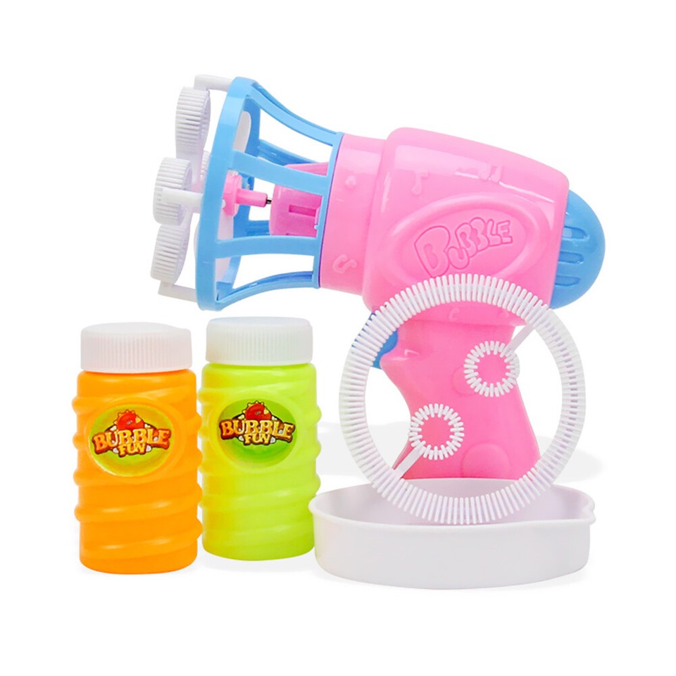 Bubble Blower Machine Electric Fan Automatic Bubble Maker Gun Kids ...
