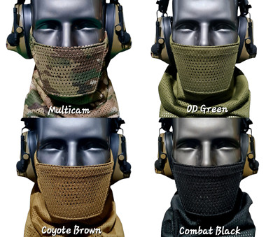 Tactical Airsoft Breathable Mesh Snood Teeth Protection Mask] [Made in ...