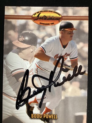 Boog Powell Signed 1993 Ted Williams Company 84 Card Orioles Autograph