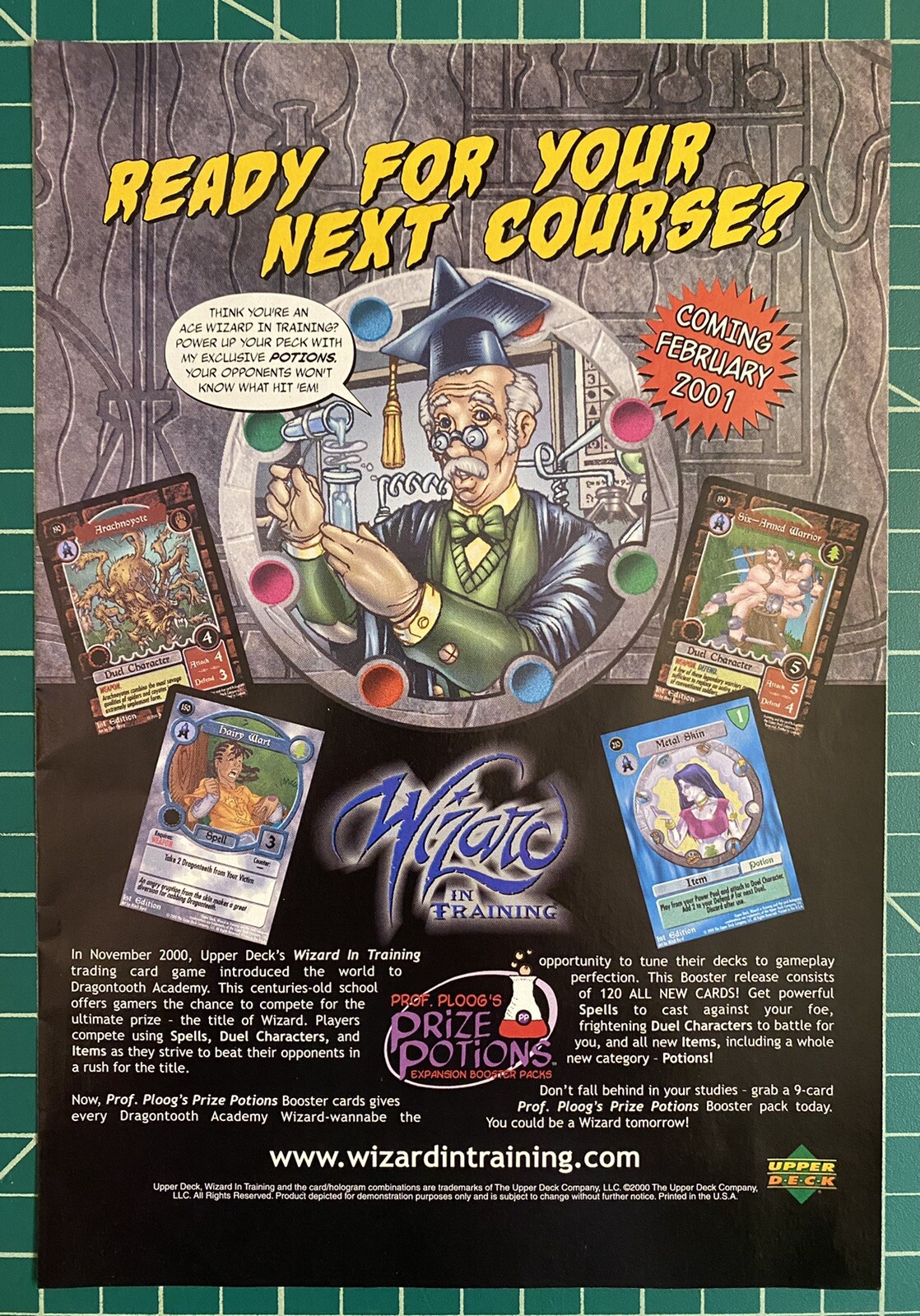 Rare Wizard In Training Card Game Advertisement Upper Deck Prize Potion ...