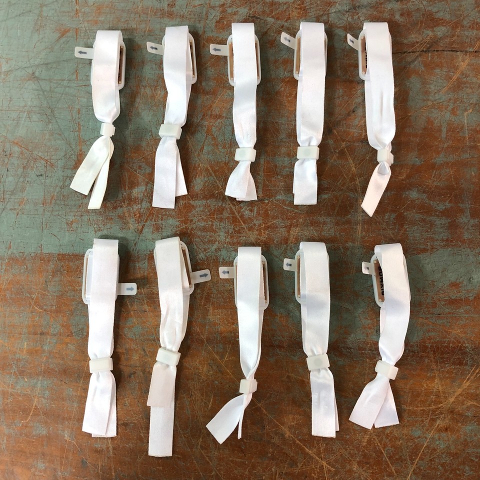 (LOT OF 100) White PixMob Blue LED Wristband Bracelets - NEW UNUSED | eBay