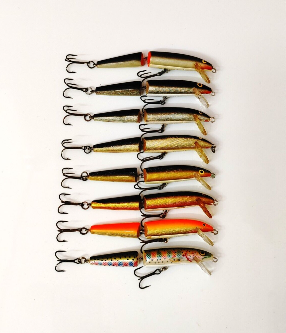 (8) Rapala Jointed Floating Minnows J-11 Jerkbait Fishing Lures Lot of ...