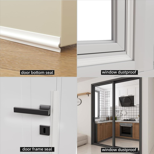 118 Inch Weather Stripping Door Seal Strip for Bottom of Door,Self ...