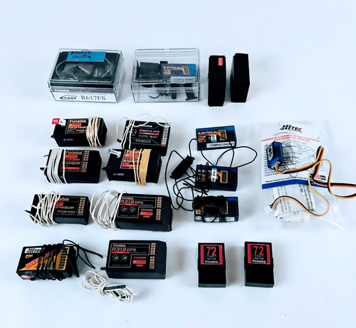 11 - 72mhz RC Receiver HiTec, Futaba + 2- Futabe 2.4ghz Receivers ...