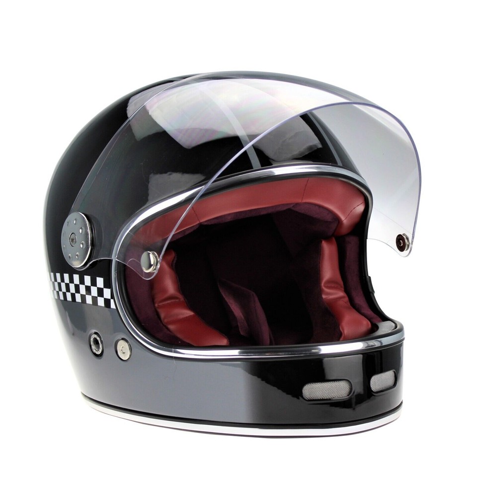 ViPER F656 Vintage Motorcycle Full Face Scooter Retro Crash Helmet ...