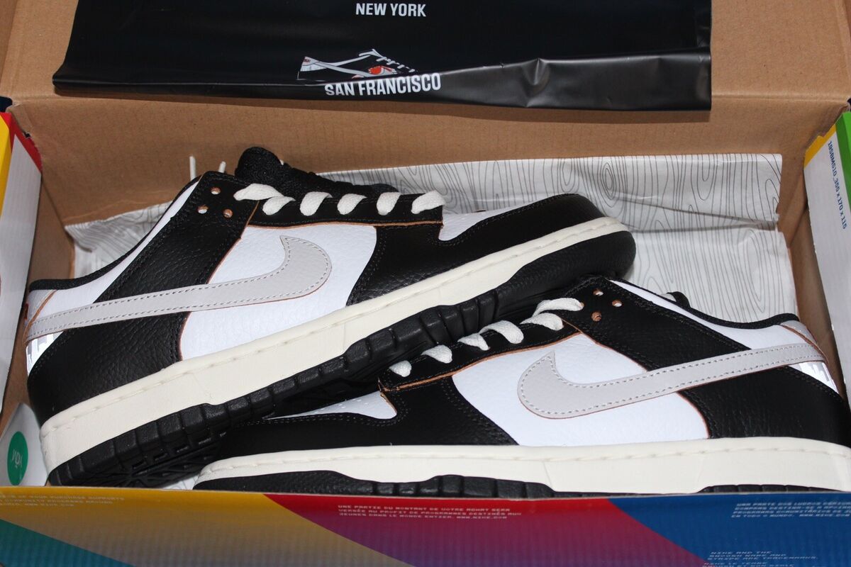 Nike SB Dunk Low HUF San Francisco Black White Orange Size Nike SB Dunk Low HUF San Francisco Black White Orange Size