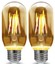 Retro Vintage LED 4w Edison Style Filament Tube Bulb Smoked Gold Glass ...