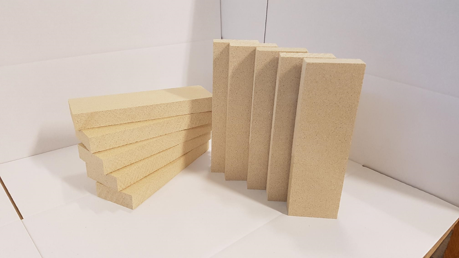 25 x Vermiculite Stove Bricks, Lightweight Fire Brick 230mm x 70mm x ...