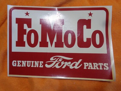 FoMoCo GENUINE FORD PARTS WATER TRANSFER DECAL NEW ORIGINAL! VINTAGE ...