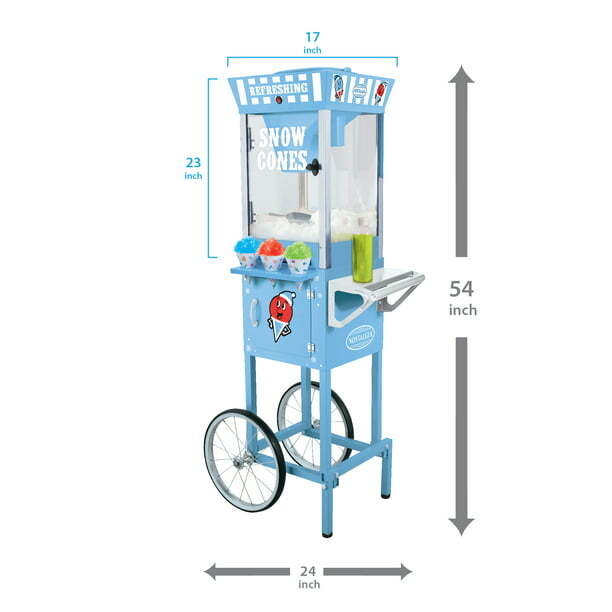 Large Snow Cone Cart Shave Ice Maker Machine Vintage Retro Street Stand ...