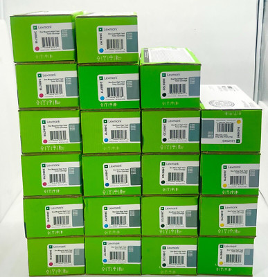 21X NEW GENUINE LEXMARK 24B6718 24B6717 24B6720 24B6719 HIGH YIELD ...