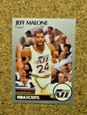 1990-91 Hoops Basketball #437 Jeff Malone (Utah Jazz) | eBay