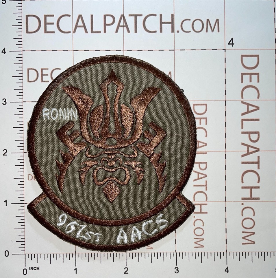 USAF 961st AACS Airborne Air Control Sq Ronin Patch Hook & Iron-On ...
