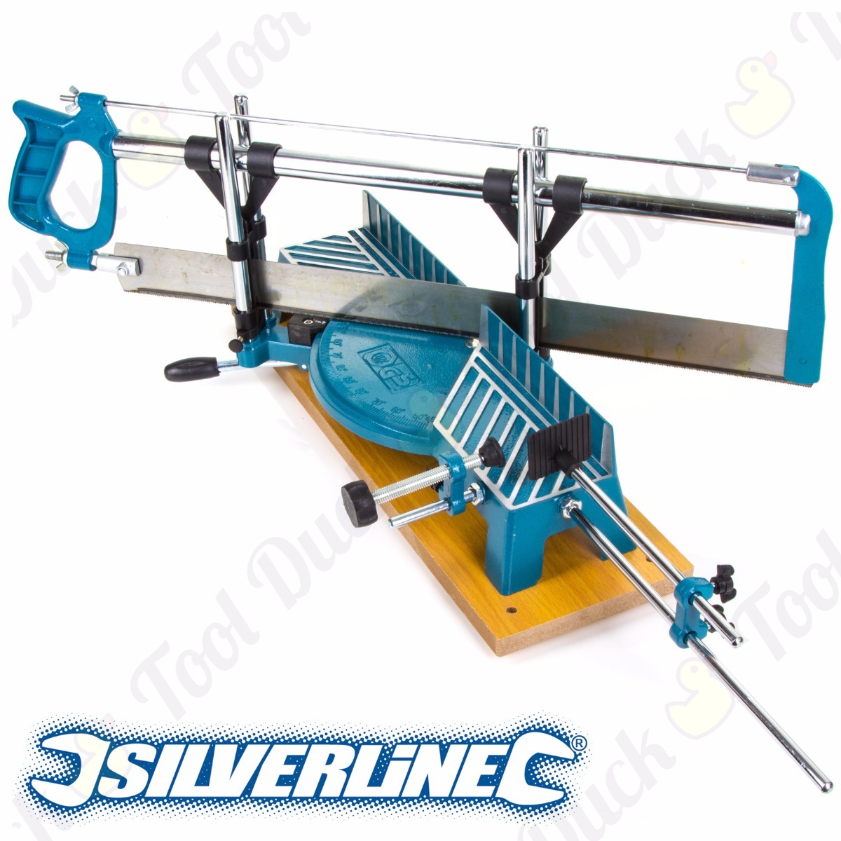 HEAVY DUTY SILVERLINE 550mm PRECISION MITRE SAW Wood Plastic Corner ...