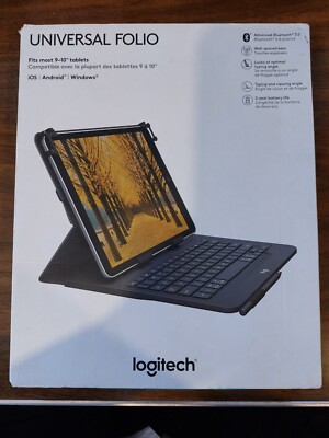 Logitech Universal Folio w/ keyboard iOS- Android-windows 9" - 10" | eBay
