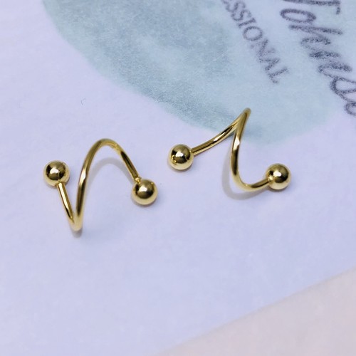 Ear Hoop Helix line Earrings Solid 925 silver Piercing Curve EarLine ...