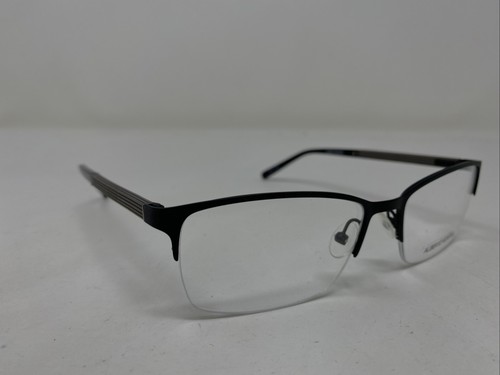 Alberto Romani AR 4005 BK 54-17-140 Black/Gray Half Rim Eyeglasses ...