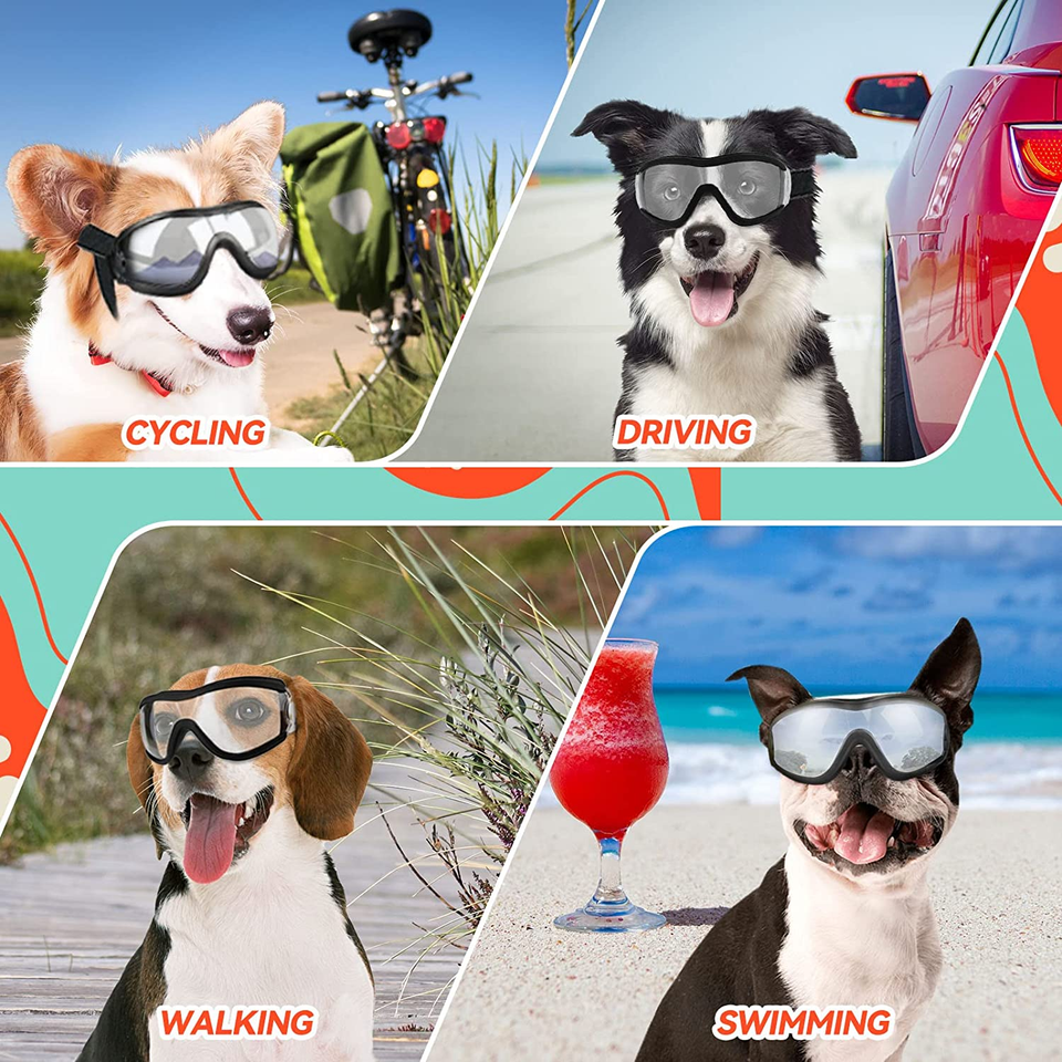 Dog Goggles - Large Dog Eye Protection Goggles Windproof Sunglasses for ...