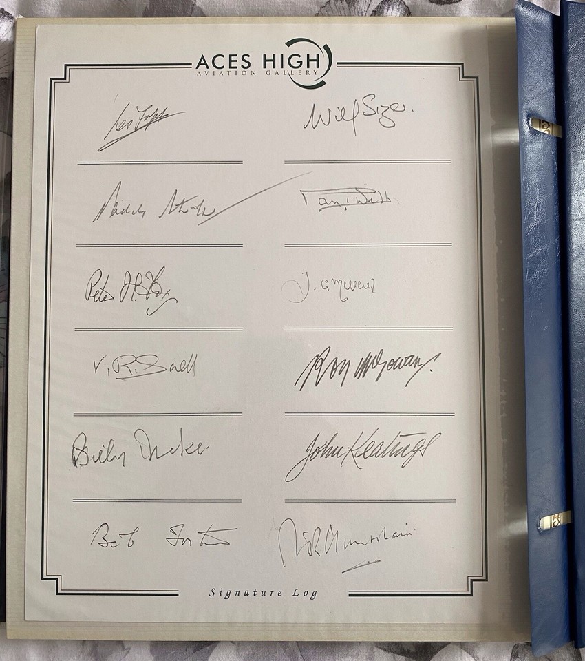 Royal Air Force Album with 26 WWII Fighter Aces Signatures | eBay UK