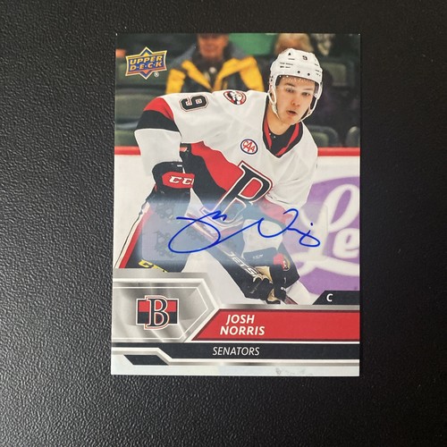 Josh Norris 2019-20 Upper Deck AHL Rookie Autograph Card #8 | eBay