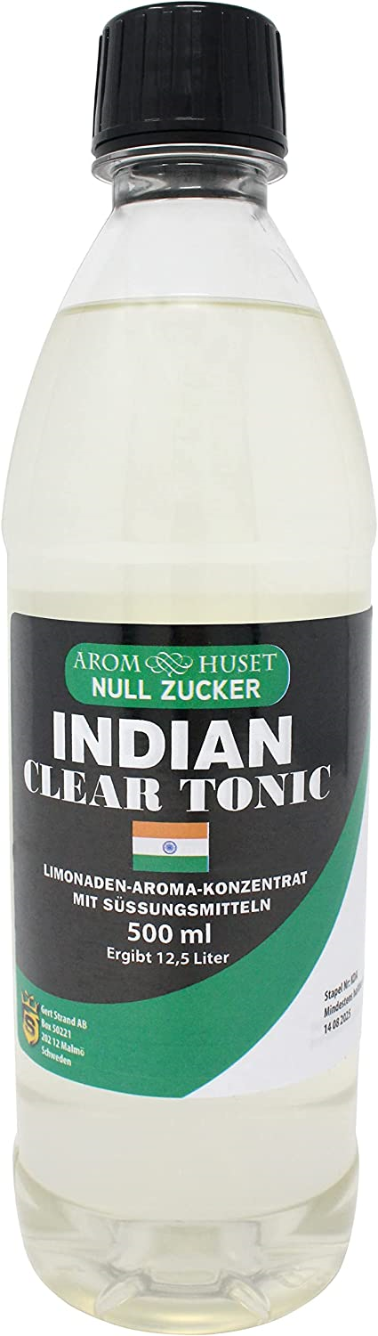 Zero Sugar Indian Tonic Soda Syrup Concentrate with Quinine 500 ml ...