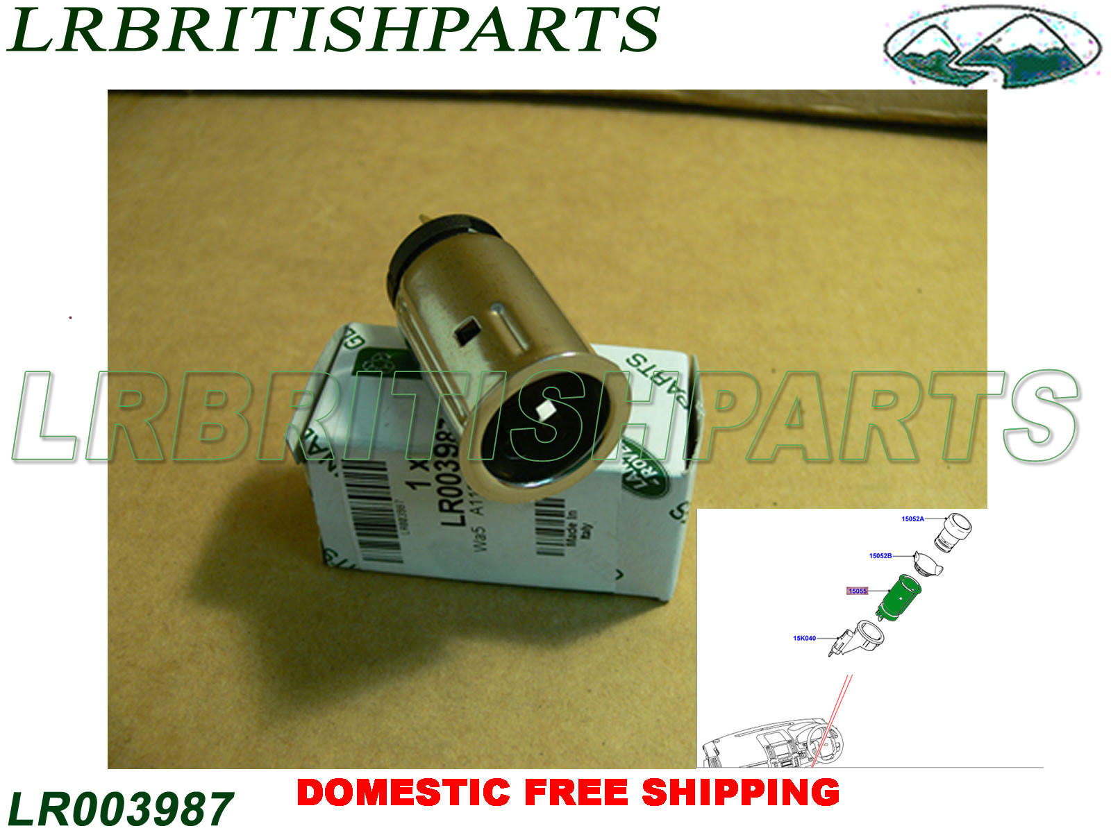 GENUINE LAND ROVER CIGAR LIGHTER SOCKET BASE LR2 LR3 EVOQUE SPORT 05-13 ...