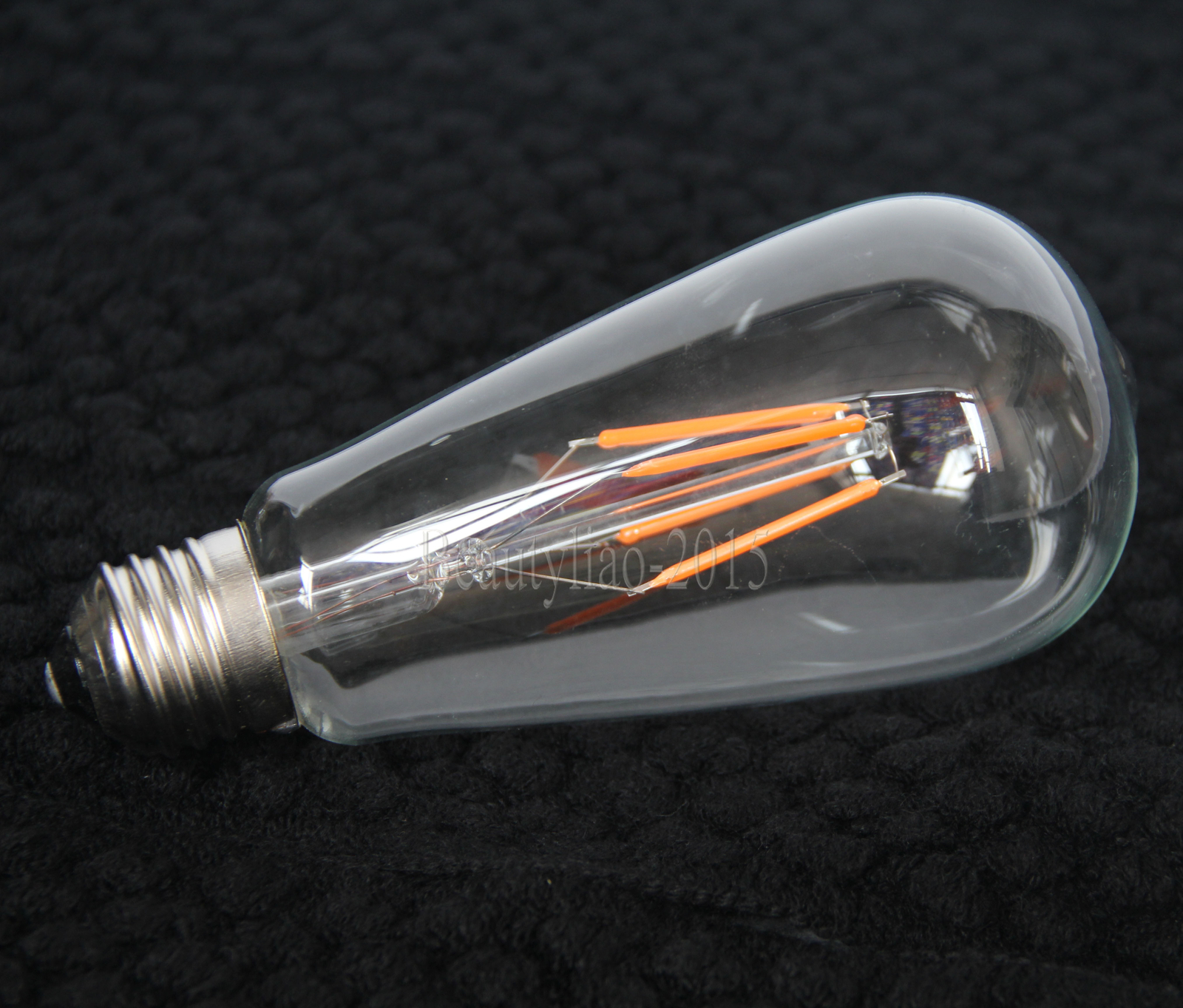 Retro Antique LED Filament Edison Bulb E27 Screw Pink Color Pear 4W ...