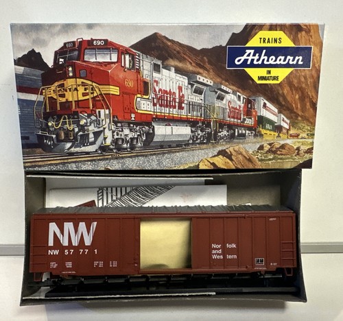 Athearn HO Scale N&W Norfolk & Western 50' SD Rail Box Car Kit #57771 ...